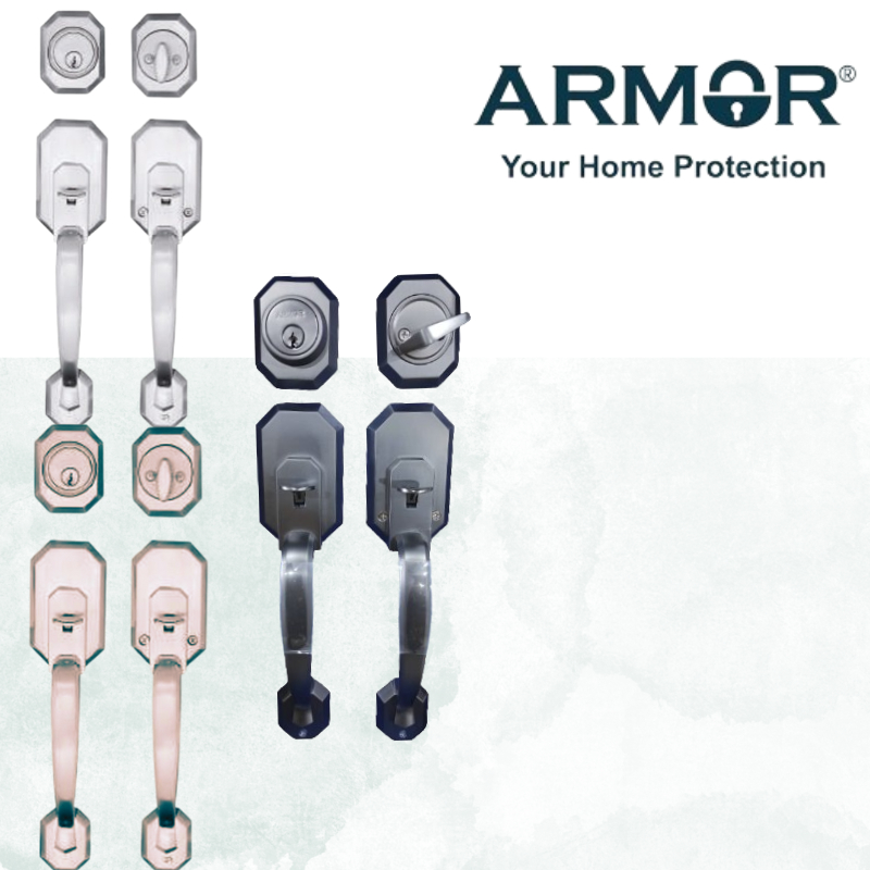 Armor ATH-100 Gripset Door Handle Lock Set - Main door SN / MG/ AC ...