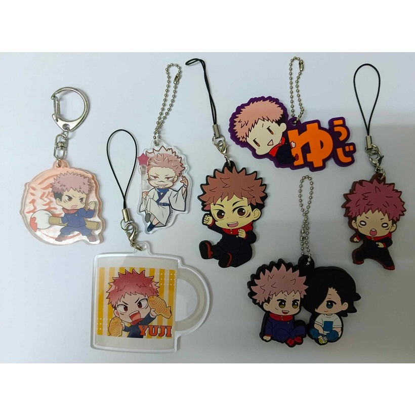 Official JJK Jujutsu Kaisen Yuji Itadori Merch Acrylic Rubber Strap ...