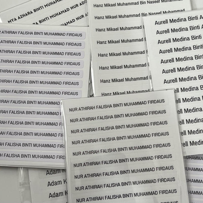 Stiker Nama Sekolah Sticker Name for Student A3 Sticker Nama Buku ...