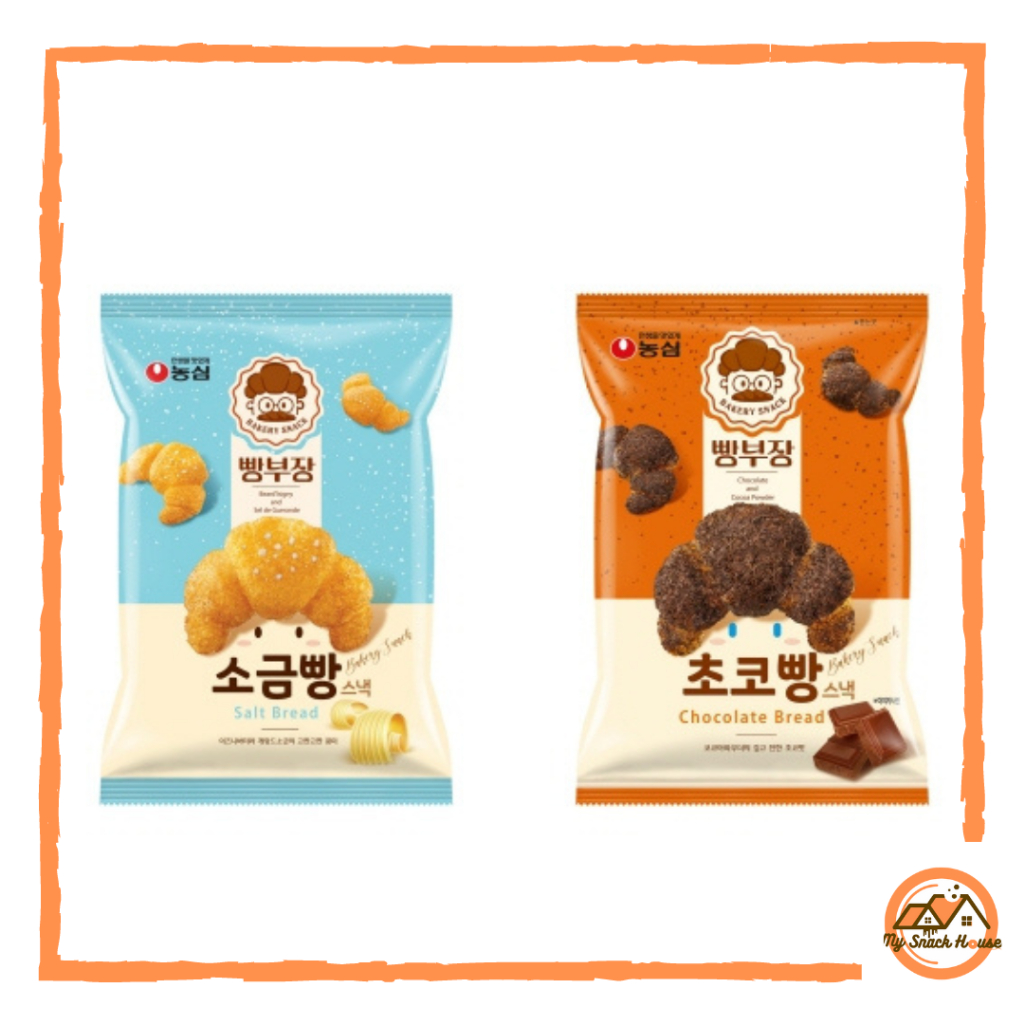 Nongshim Croissant Bread Snack Salty/ Chocolate Flavor 55g Korea 农心羊角面包 ...