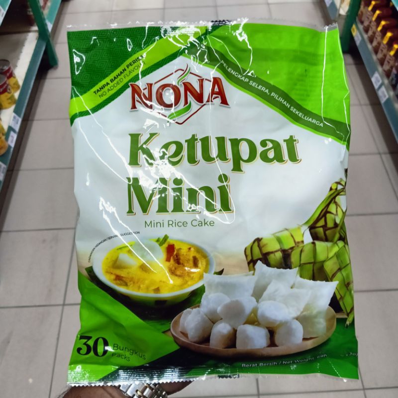 Ketupat Mini Nona Mini Rice Cake 30s x 20g Instant Impit Rice | Shopee ...