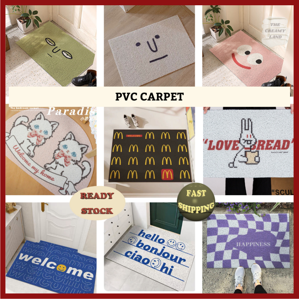 Plain PVC Outdoor Anti Slip Carpet Shop Door Welcome Entrance Floor Mat ...
