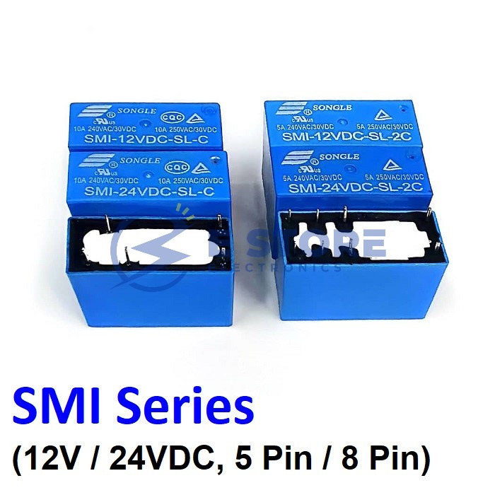SONGLE SMI Series 5 Pin / 8 Pin Relay - 12V / 24VDC | Shopee Singapore