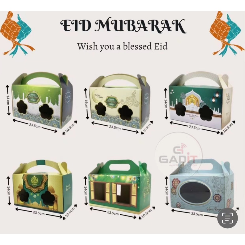 Hari Raya Box Kotak Hari Raya Box With Handle Snowflake Nougat Cake ...