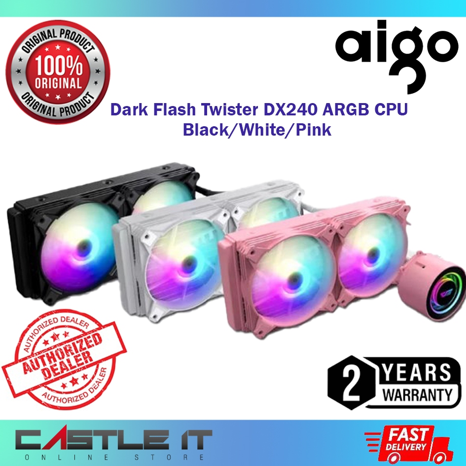 AIGO Dark Flash Twister DX240 V1 V2 240mm AIO ARGB CPU Liquid Cooler ...