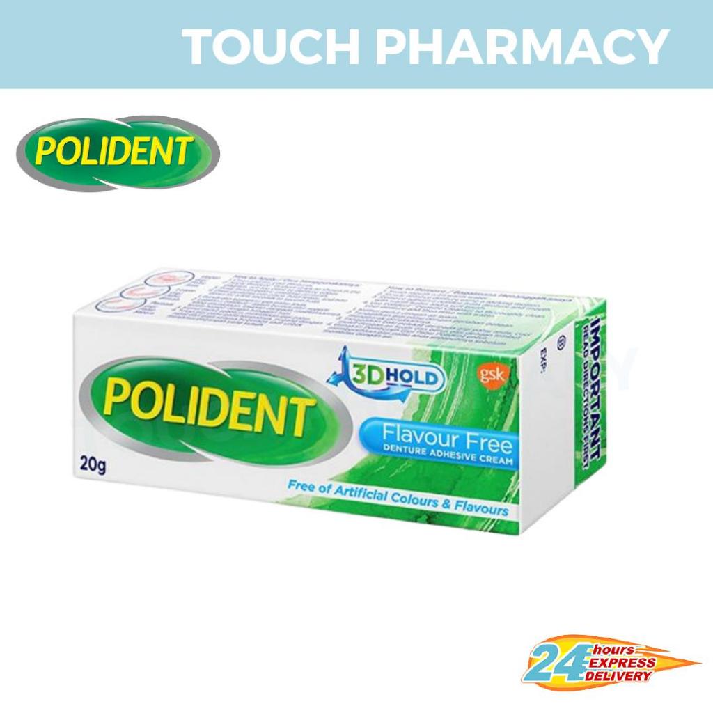 POLIDENT Denture Adhesive Cream Flavour Free 20G | Shopee Singapore