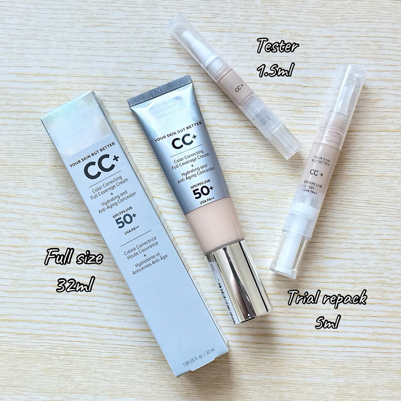 % Authentic CC+ Cream Full Coverage Color Correcting Foundation with ...