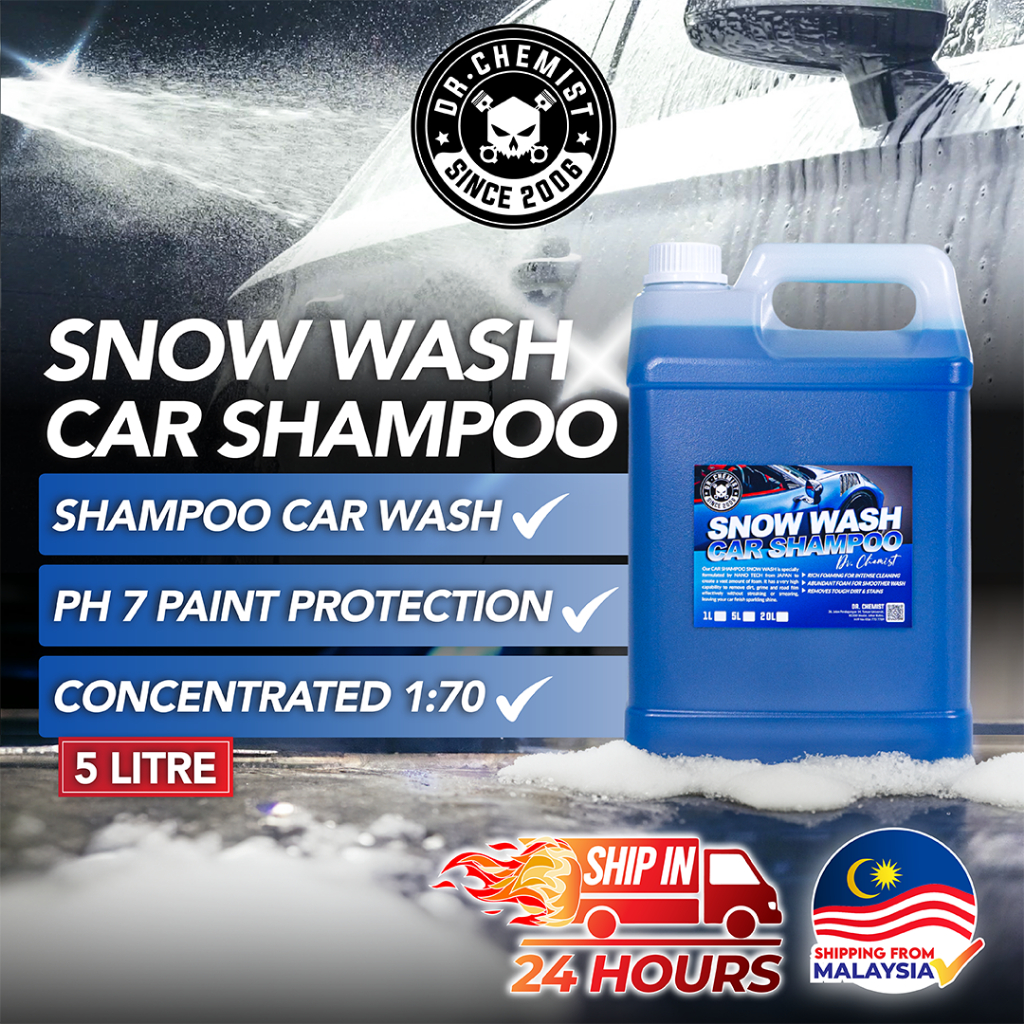 Snow Wash Car Shampoo 5KG for Car Wash/Household (Snow Effect) Bubble ...