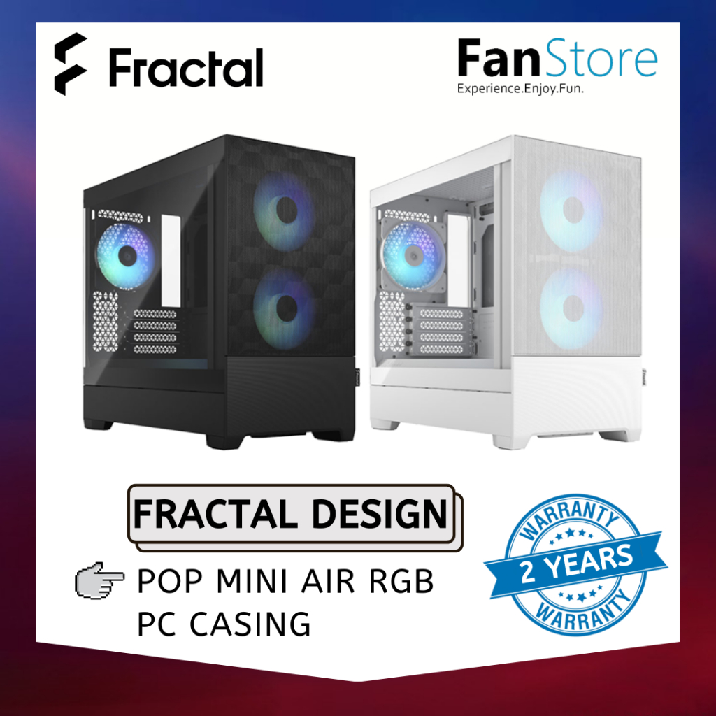 FANSTORE FRACTAL DESIGN Pop Mini Air RGB MATX PC Desktop Casing - Black ...