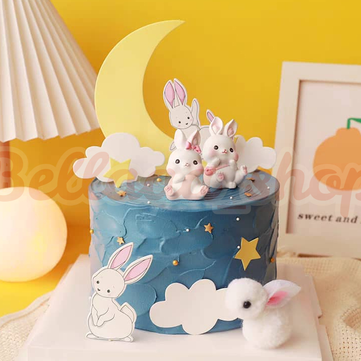 Bunny Rabbit Cake Toppers Party Decoration for Cake Decorations ...
