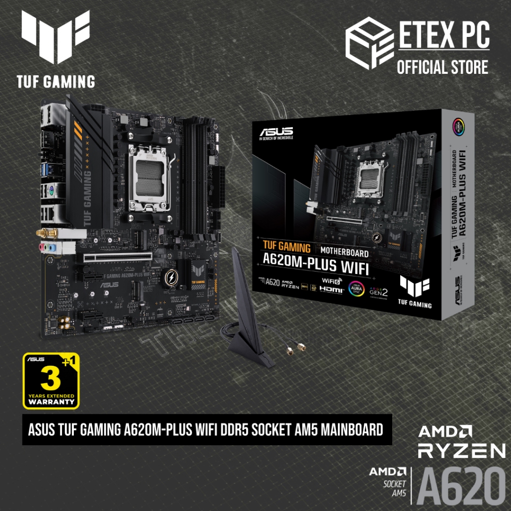 ASUS TUF Gaming A620M-Plus WIFI DDR5 Socket AM5 Mainboard TUF GAMING ...