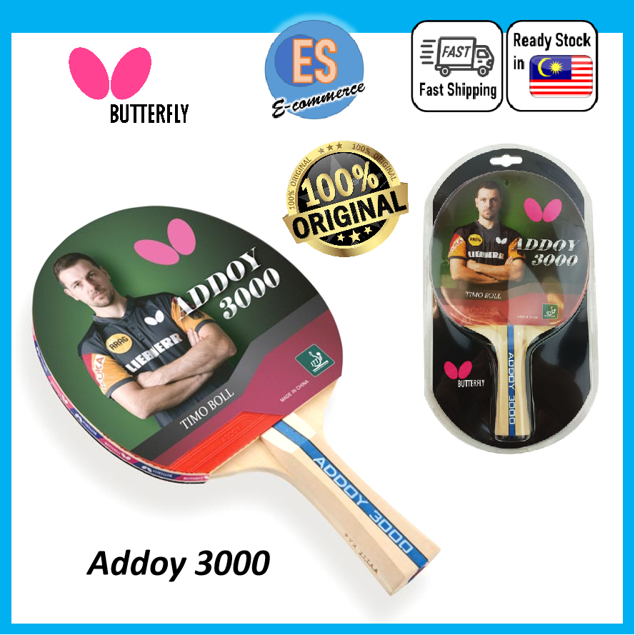 Butterfly Addoy 3000 FL Shakehand Table Tennis Racket Ping Pong Bat ...
