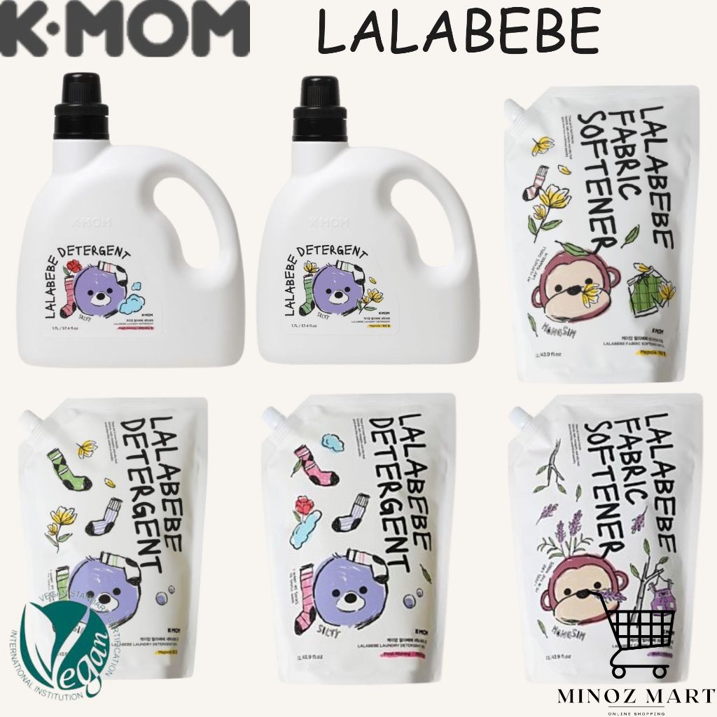 K-MOM KMOM LALABEBE Laundry Detergent and Softener 1700ml / Refill ...