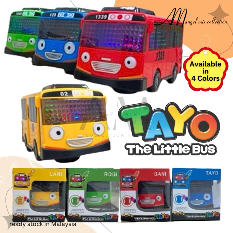 Tayo The Little Bus Characters with Lights & Music Vehicle Toys Mainan ...