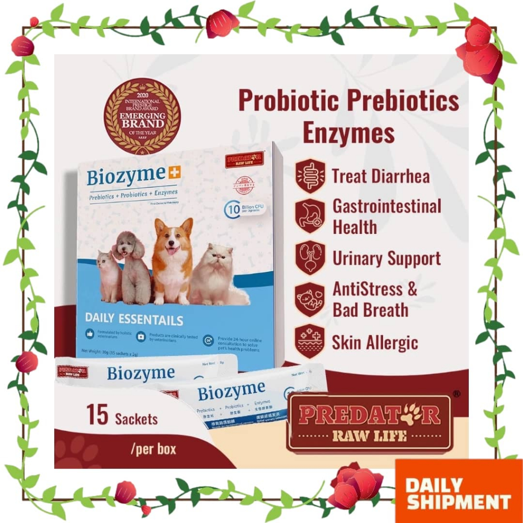 Predator Raw Life Supplement Biozyme 3in1 Prebiotic Probiotic ...