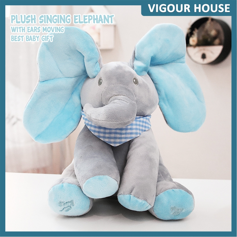 Electric Stuffed Elephant Animated Elephant Toys Plush Singing Elephant ...