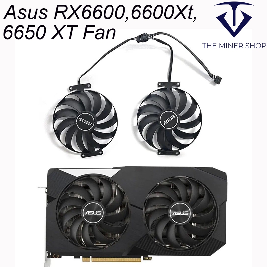 ASUS Dual Radeon RX 6600, 6600 XT, 6650 XT GPU Fan Replacement | Shopee ...