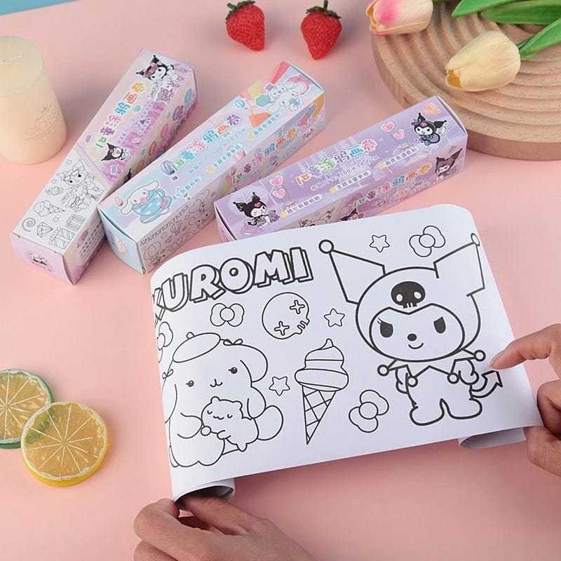 DIY Colouring Graffiti Art Paper Kids Long Colouring Roll Drawing Paper ...