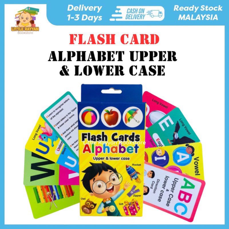 FLASH CARDS ALPHABET (UPPER AND LOWER CASE) | Shopee Singapore