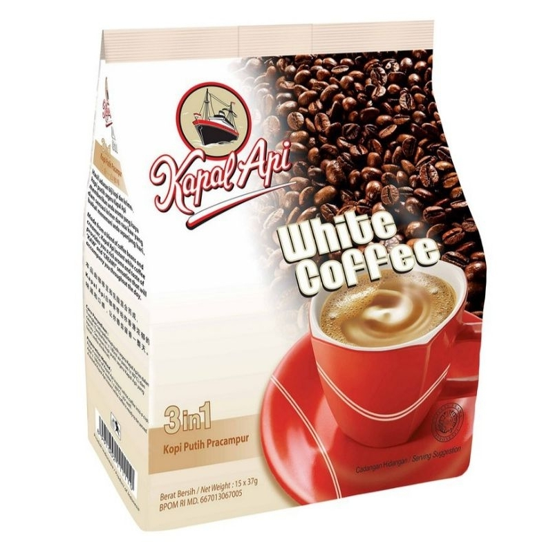 KAPAL API WHITE COFFEE 3 IN 1 (15X37G) | Shopee Singapore