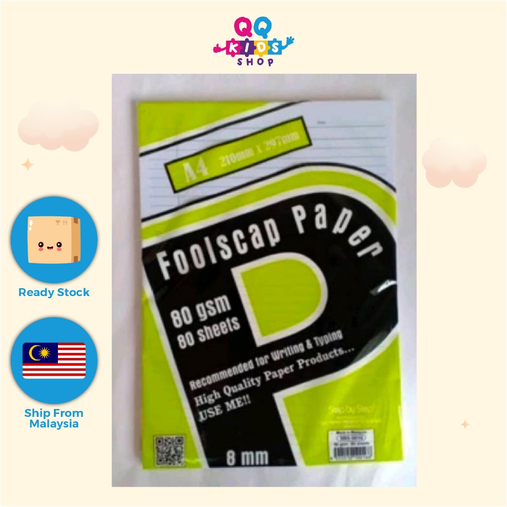 A4 Foolscap Paper 80gsm 80s/ Exam Test Pad Paper / Foolscap Paper ...