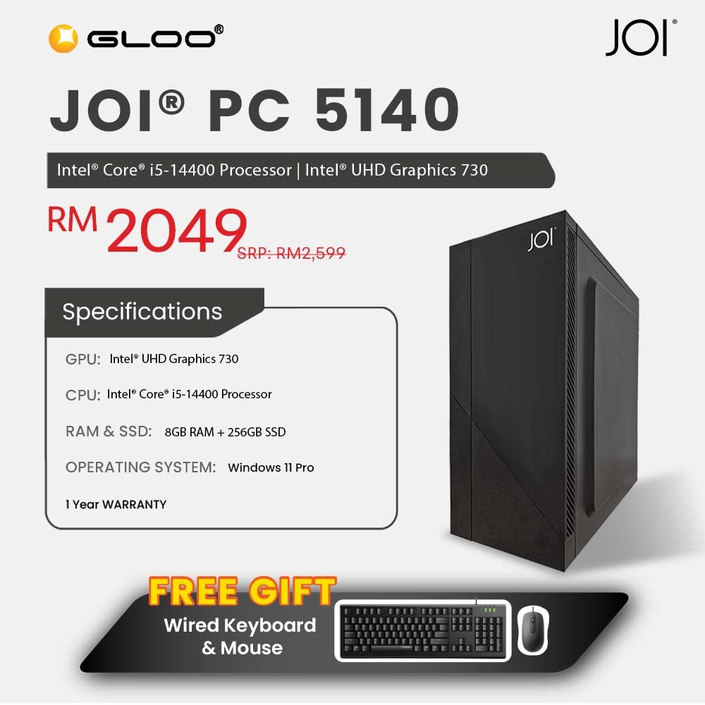 JOI PC 5140 (i5-14400/8GB RAM/256GB/512GB SSD/W11P) | Shopee Singapore