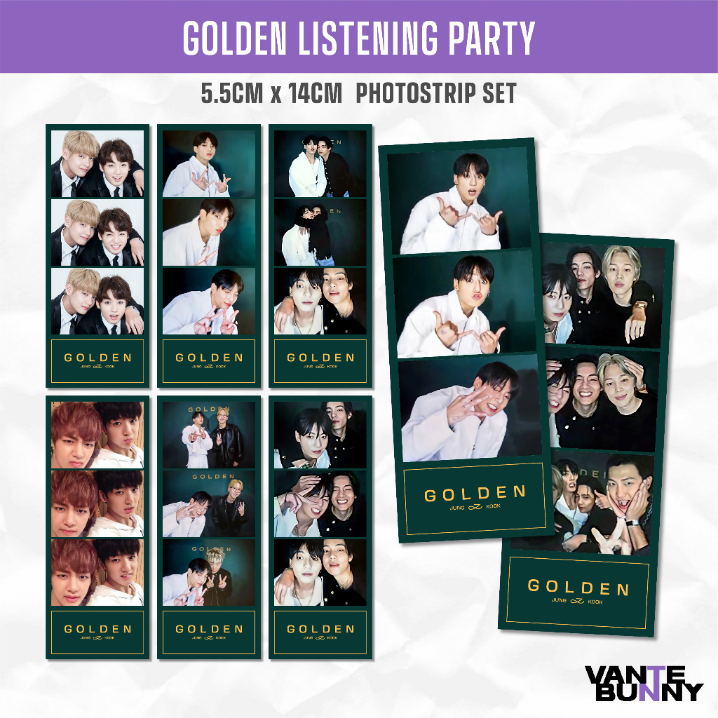 Jungkook JK Golden Party Photostrip - Fanmade Photocard Photo Card PC ...
