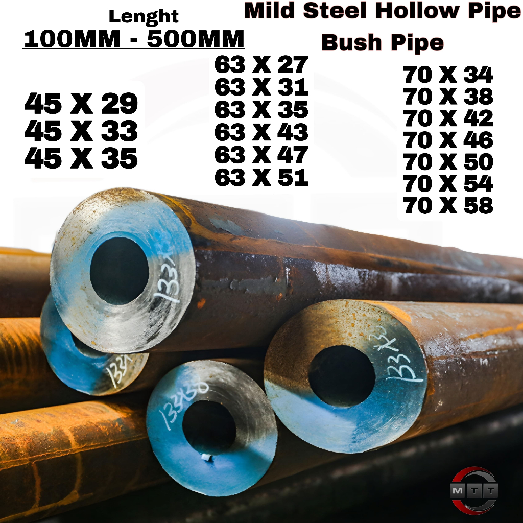 HOLLOW PIPE THICK PIPE MILD STEEL MS BUSH PIPE TEBAL BUSH BUSHING 45MM ...