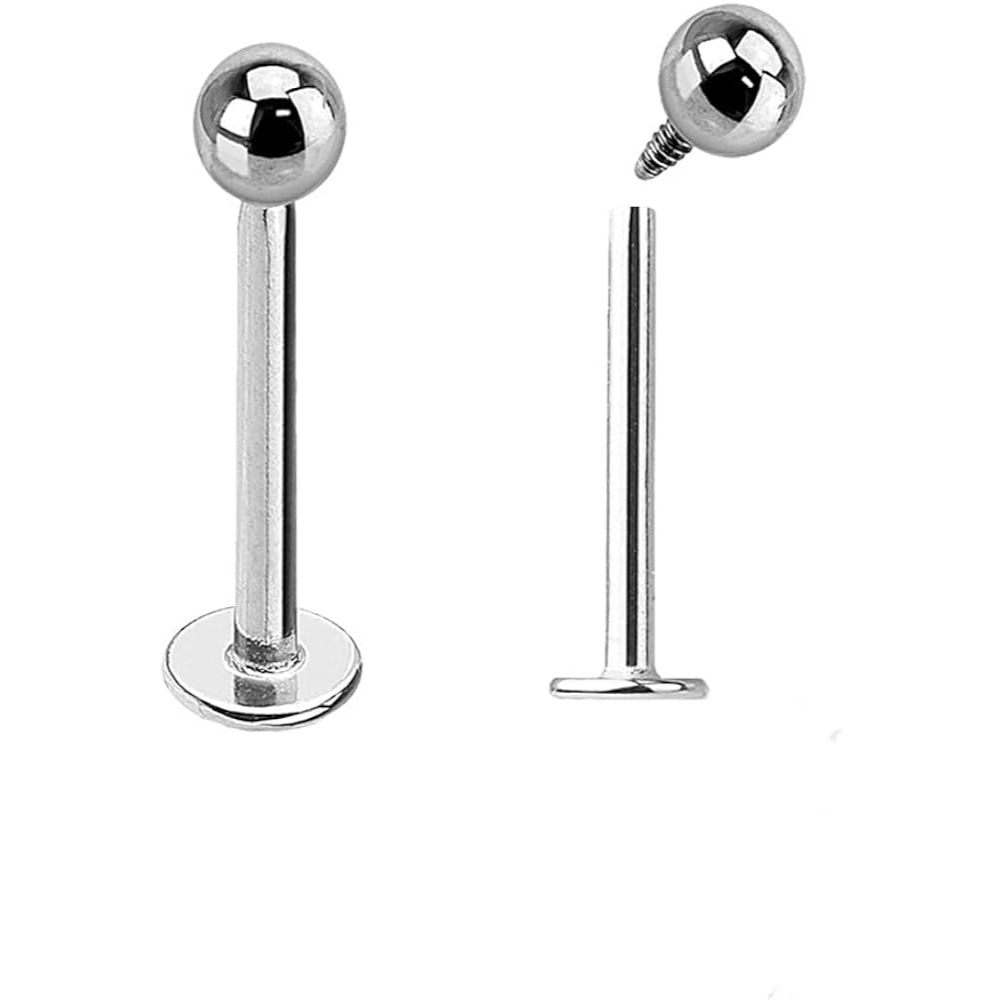 [Attic Piercing] Titanium Push Pin flat back with ball suitable for ...