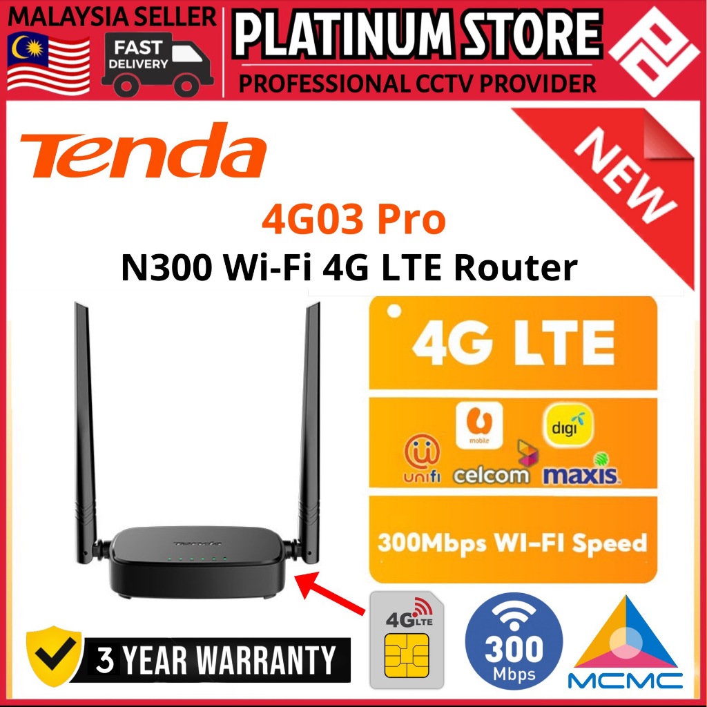 Tenda 4G Lte Modem Wifi Sim Card Router Lan Port Bypass Hotspot ...