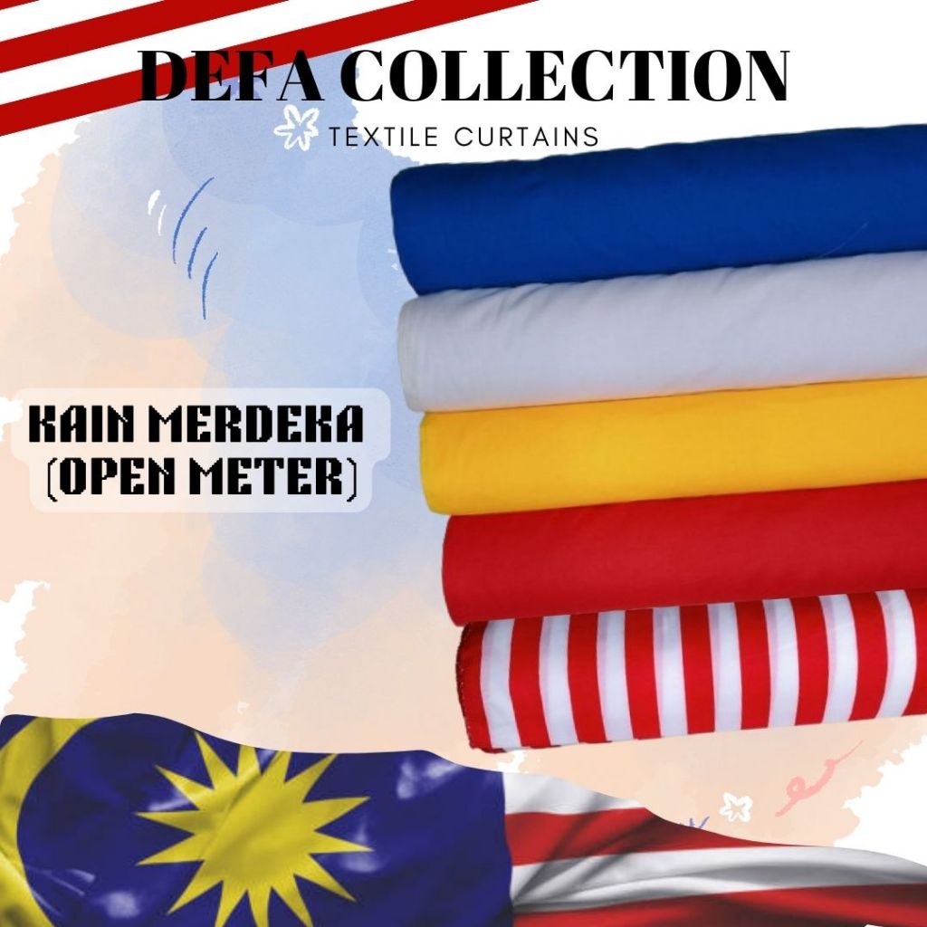 Merdeka Theme Fabric (Open Meter) | Shopee Singapore