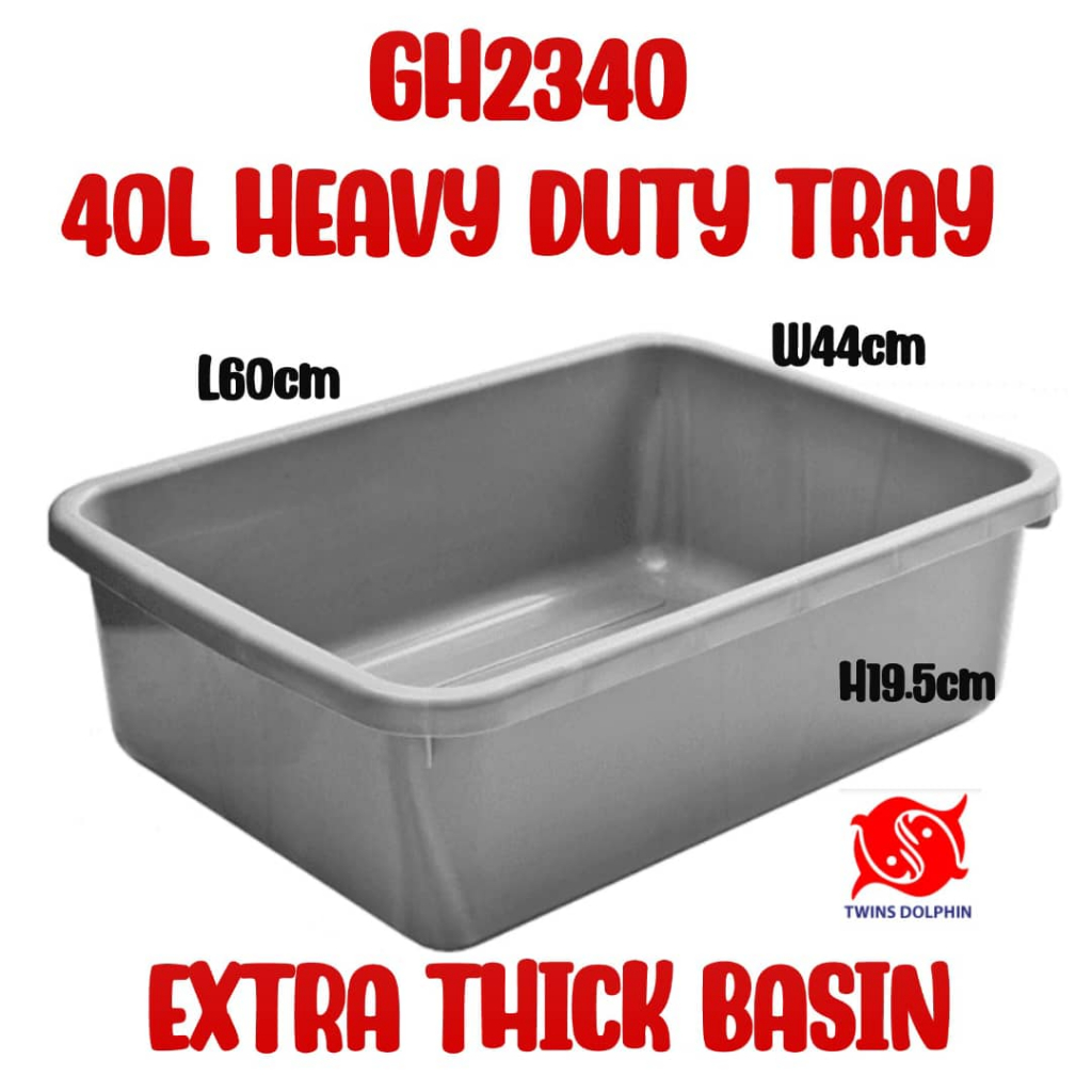GH2340 Rectangular Basin Heavy Duty Dish Trolley Rectangle Tray ...