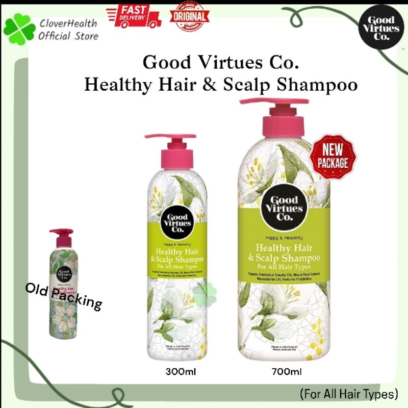 Good Virtues Co. GVC Healthy Hair & Scalp Shampoo (For All Hair Types ...