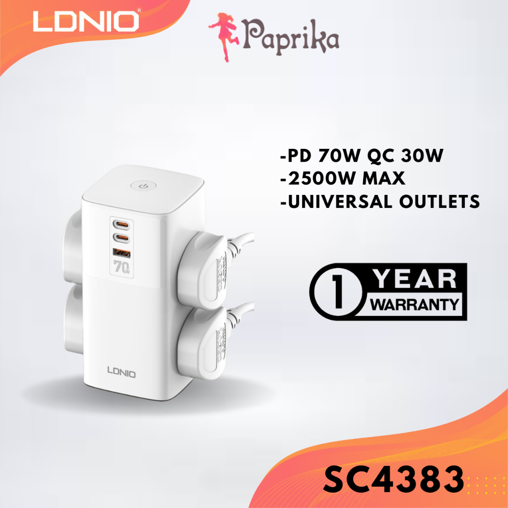 LDNIO SC4383 70W PD Multifunctional Universal Desktop Power Adapter ...