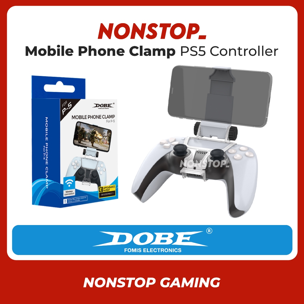 DOBE PS5 Controller Phone Holder Clamp Adjustable Gaming Stand Clip ...