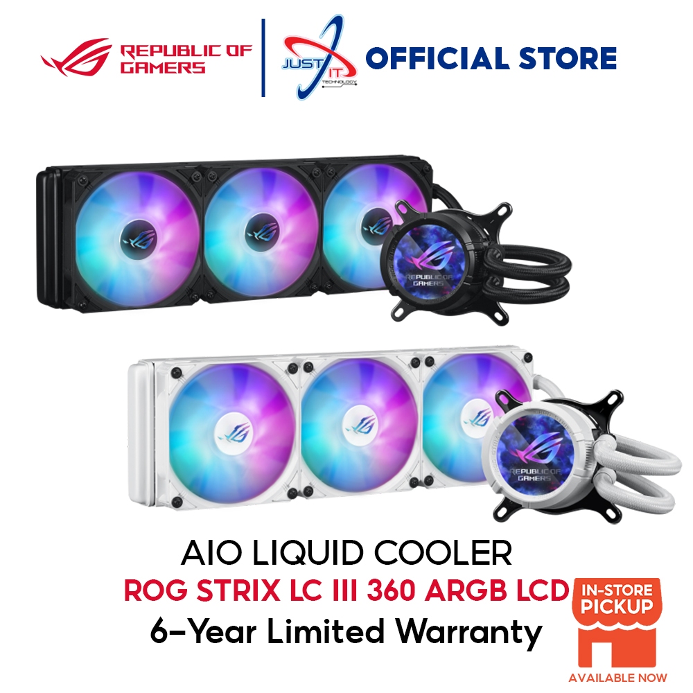 ASUS ROG STRIX LC III 360 ARGB LCD AIO LIQUID COOLER - ( BLACK / WHITE ...