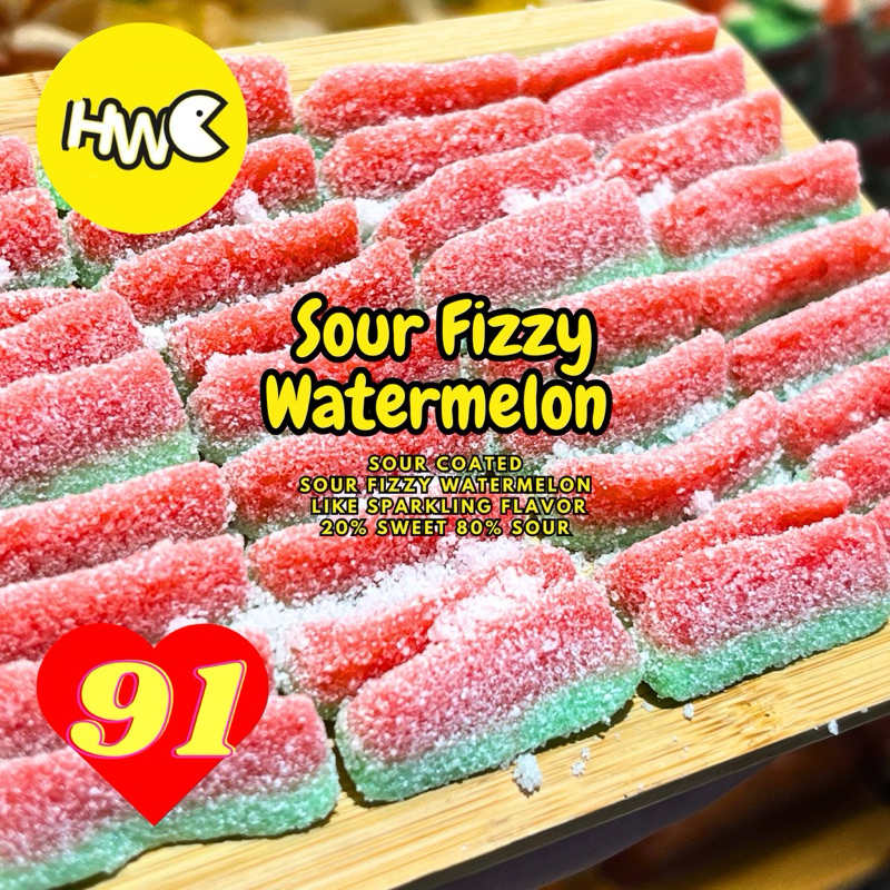 Sour Fizzy Watermelon Sparkling Flavor Tembikai Sweet Masam Manis Gummy ...