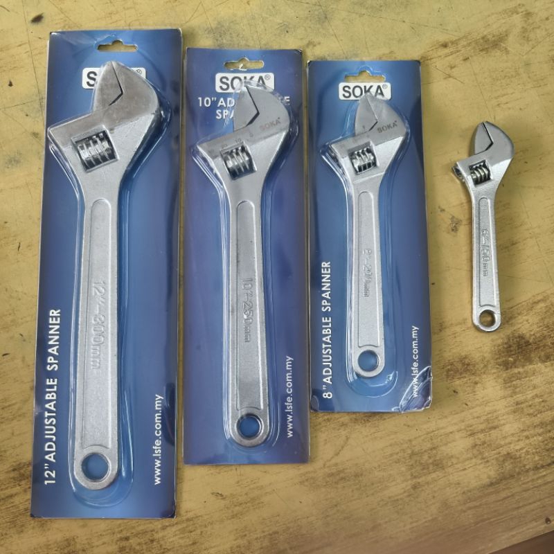 soka adjustable spanner wrench 6" - 12" spanar adjustable spanner ...