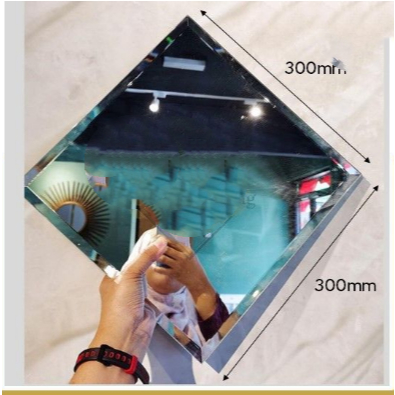 Diamond Mirror Bevel Bean 5mm Cermin Dinding Bevel Edge Wainscoating Flutted Wall Grand Mirror ...