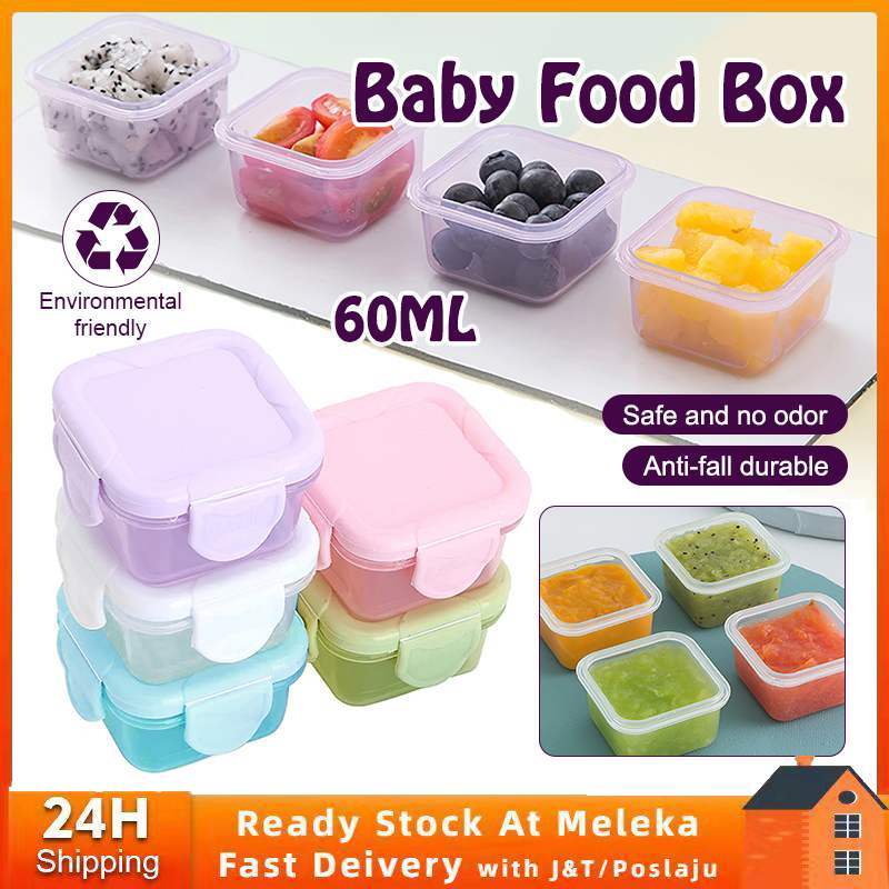 60ML Baby Food Box Snack Milk Powder Storage Cups Container Storage Box ...