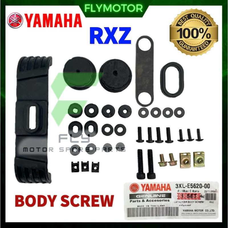 YAMAHA RXZ CATALYZER BODY COVER SCREW SET BODYCOVER SCREW RUBBER GETAH ...