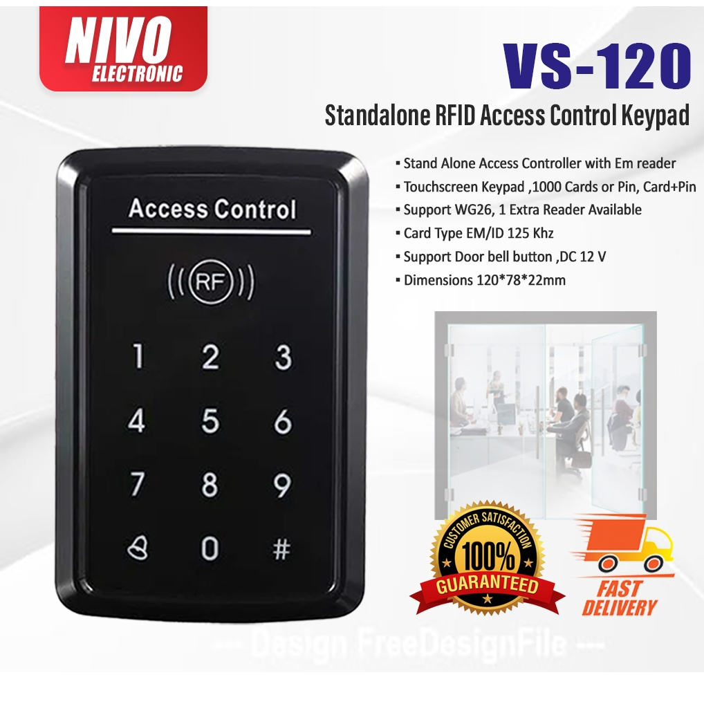 RFID Touch Screen Door Access Controller Keypad DOOR ACCESS CONTROL VS ...