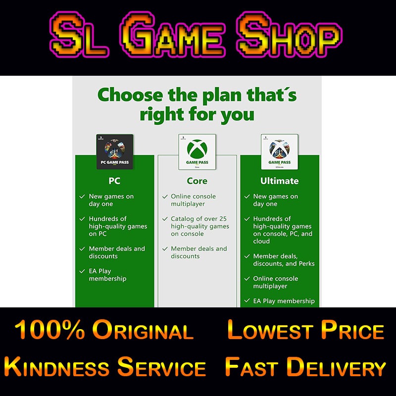 PC Game Pass / Xbox Game Pass Core PC+EAPLAY Redeem Activation Code Key XGP | Shopee Singapore