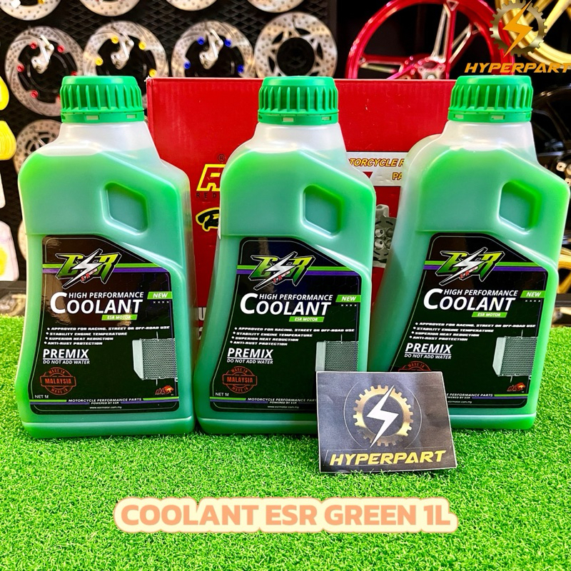 ESR COOLANT HIGH PERFORMANCE COOLANT PREMIX 1L 1 LITRE GREEN ESR MOTOR ...