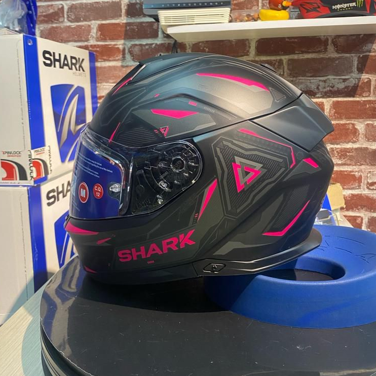 ECE 2206 Shark Skwal I3 Linik Red ( LED )Full Face Shark Helmets Shark ...