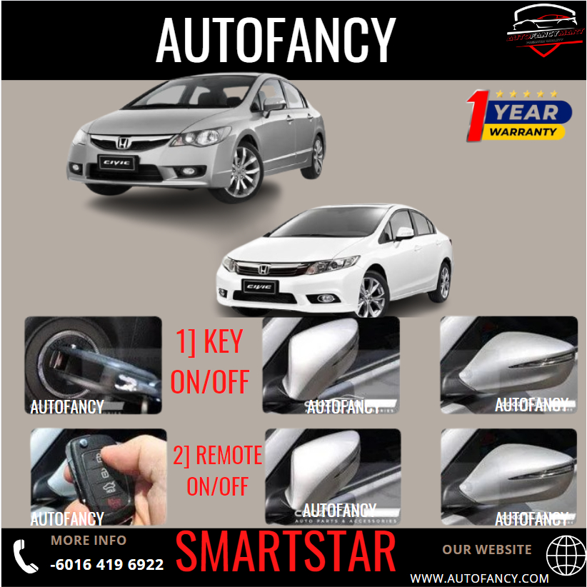 HONDA CIVIC FB FD 2006-2012 SIDE MIRROR AUTO FOLD + BUZZER SMARTSTAR | Shopee Singapore