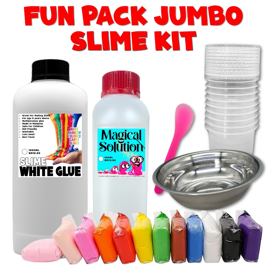 FUN PACK JUMBO SLIME KIT SUPER BIG SIZE - DIY MAKING SLIME SO EASY ...