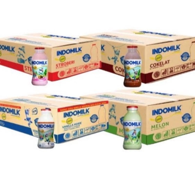 Indomilk UHT Milk 1 Carton contains 24 bottles @ 190ml | Shopee Singapore