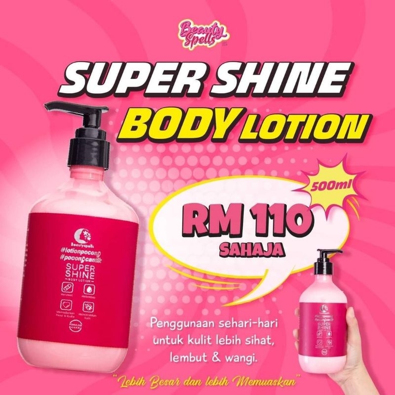 Super Shine Body Lotion 500mL. | Shopee Singapore