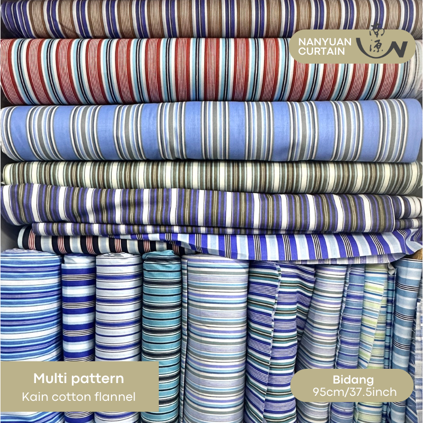 NYC0047_Kain Jalur | Stripe Cotton | Bidang 90cm/36" | Stripe Cotton ...